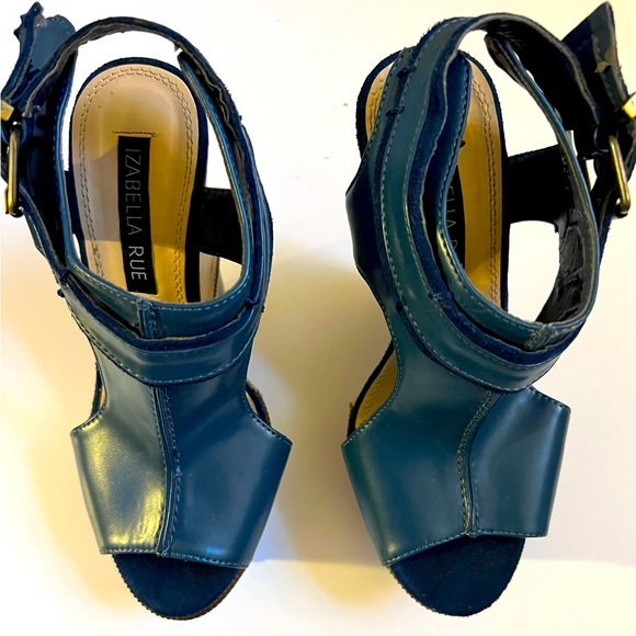 Izabella Rue | Shoes | Izabella Rue Blue Highheeled Sandals With Ankle ...